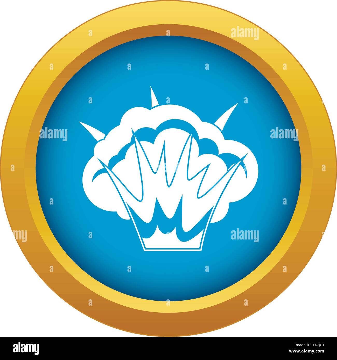 Projectile explosion icon blue vector isolated Stock Vector Image & Art ...