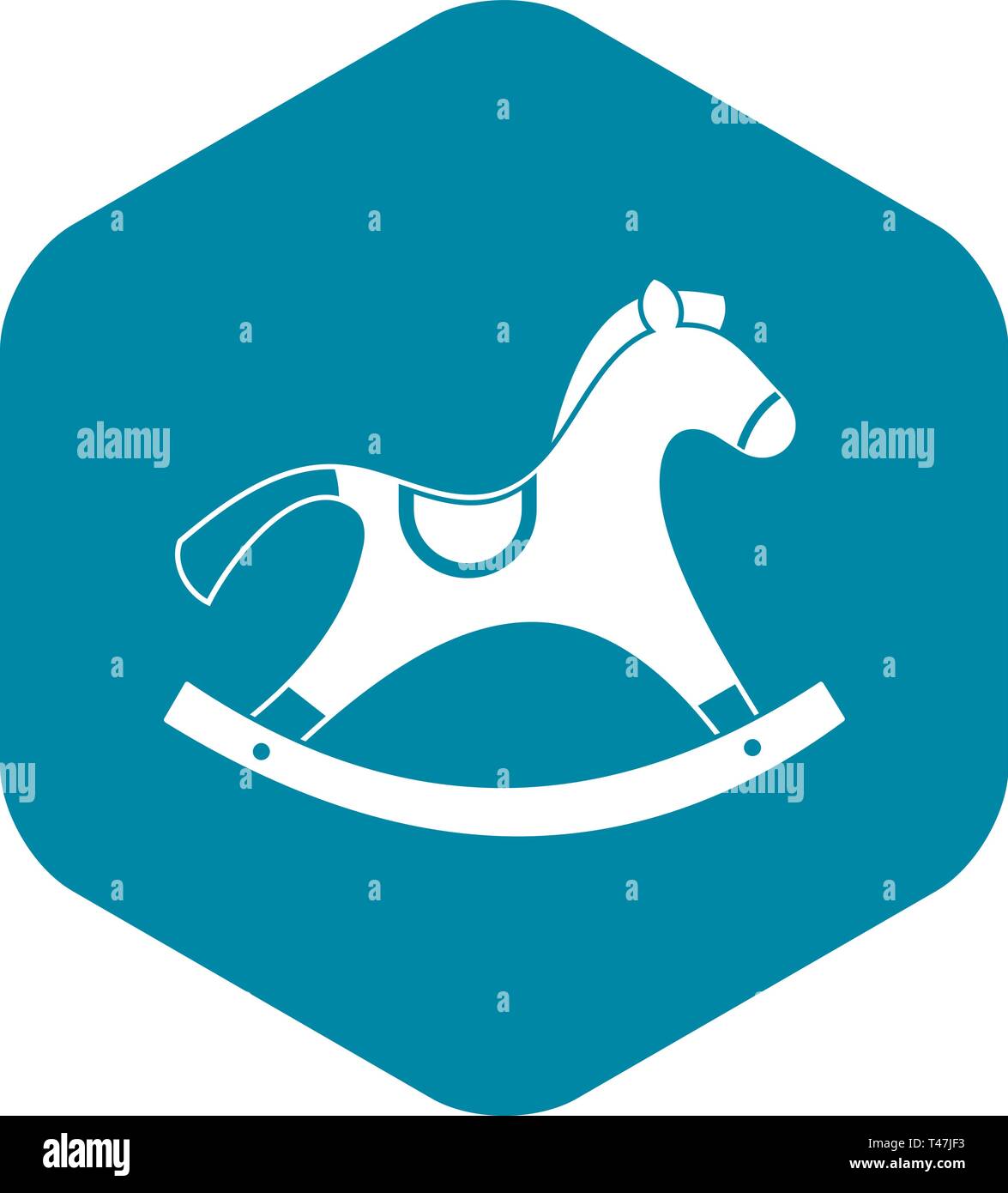 Rocking horse icon, simple style Stock Vector Image & Art - Alamy
