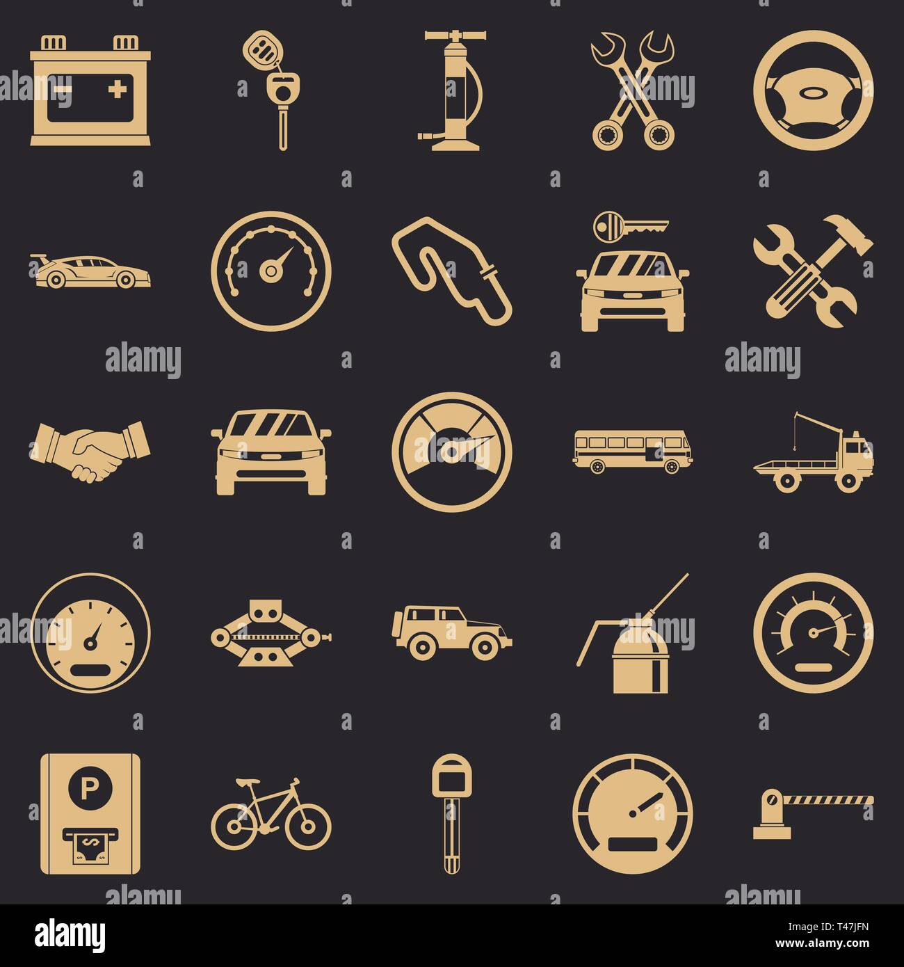 Car parking icons set, simple style Stock Vector Image & Art - Alamy