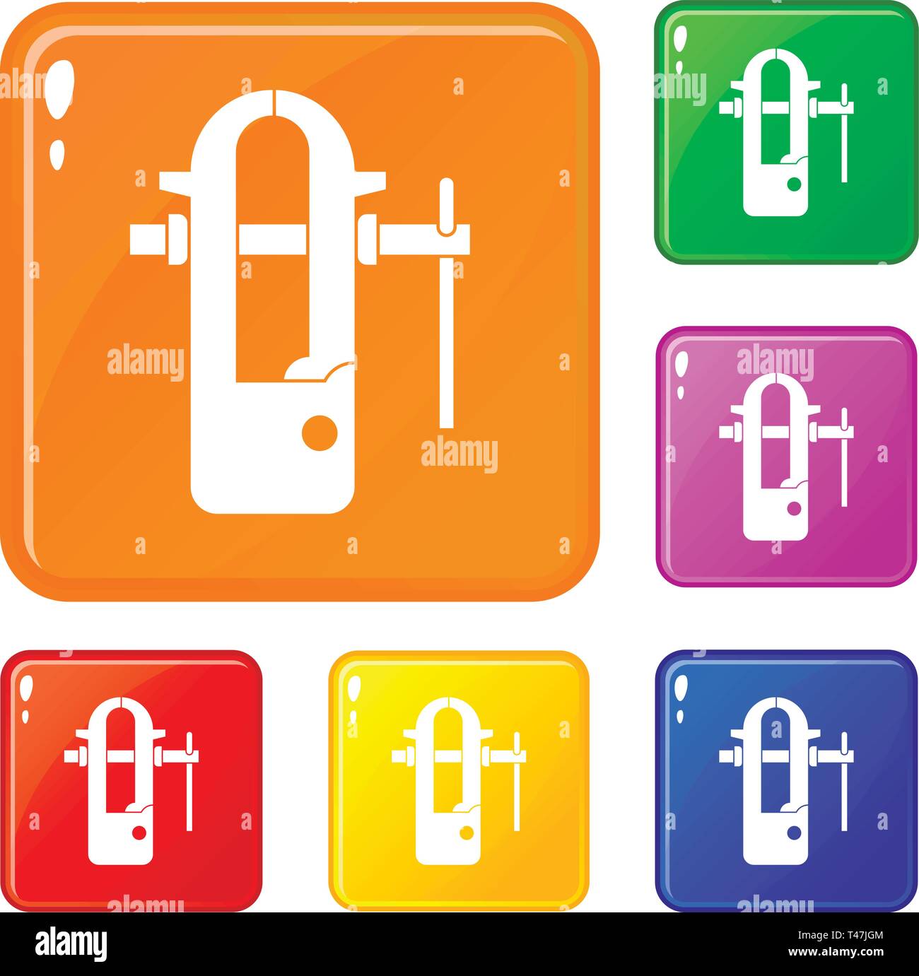 Blacksmiths vice icons set vector color Stock Vector Image & Art - Alamy
