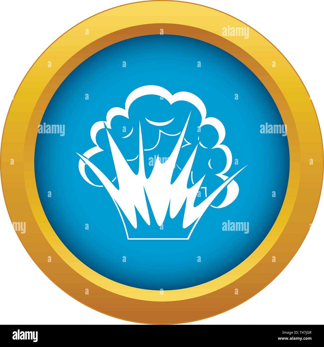 Flame and smoke icon blue vector isolated Stock Vector Image & Art - Alamy