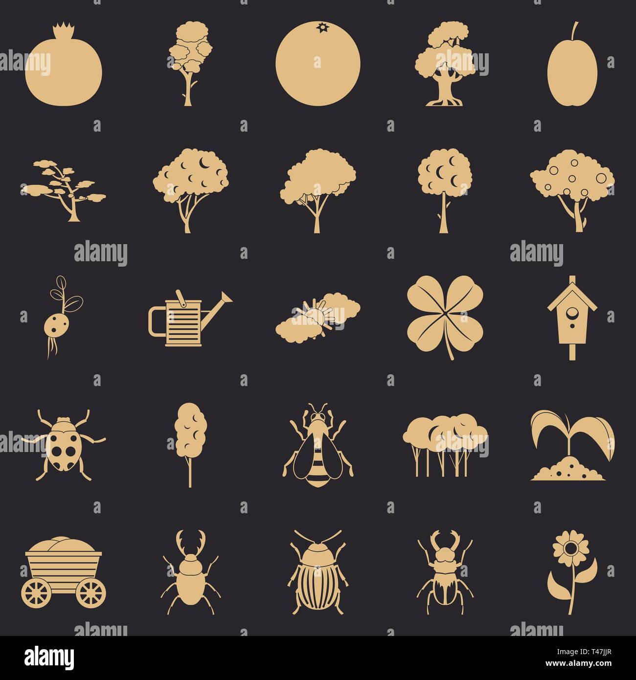 Green fodder icons set, simple style Stock Vector Image & Art - Alamy