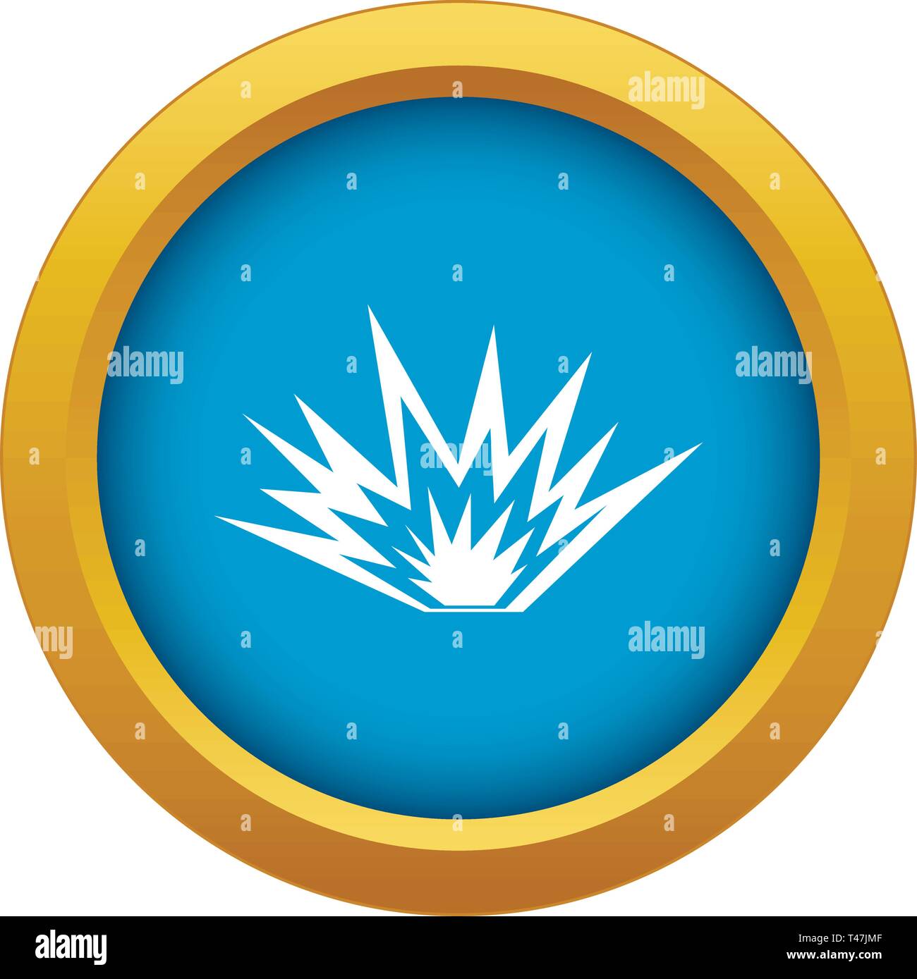 Nuclear explosion icon blue vector isolated Stock Vector Image & Art ...