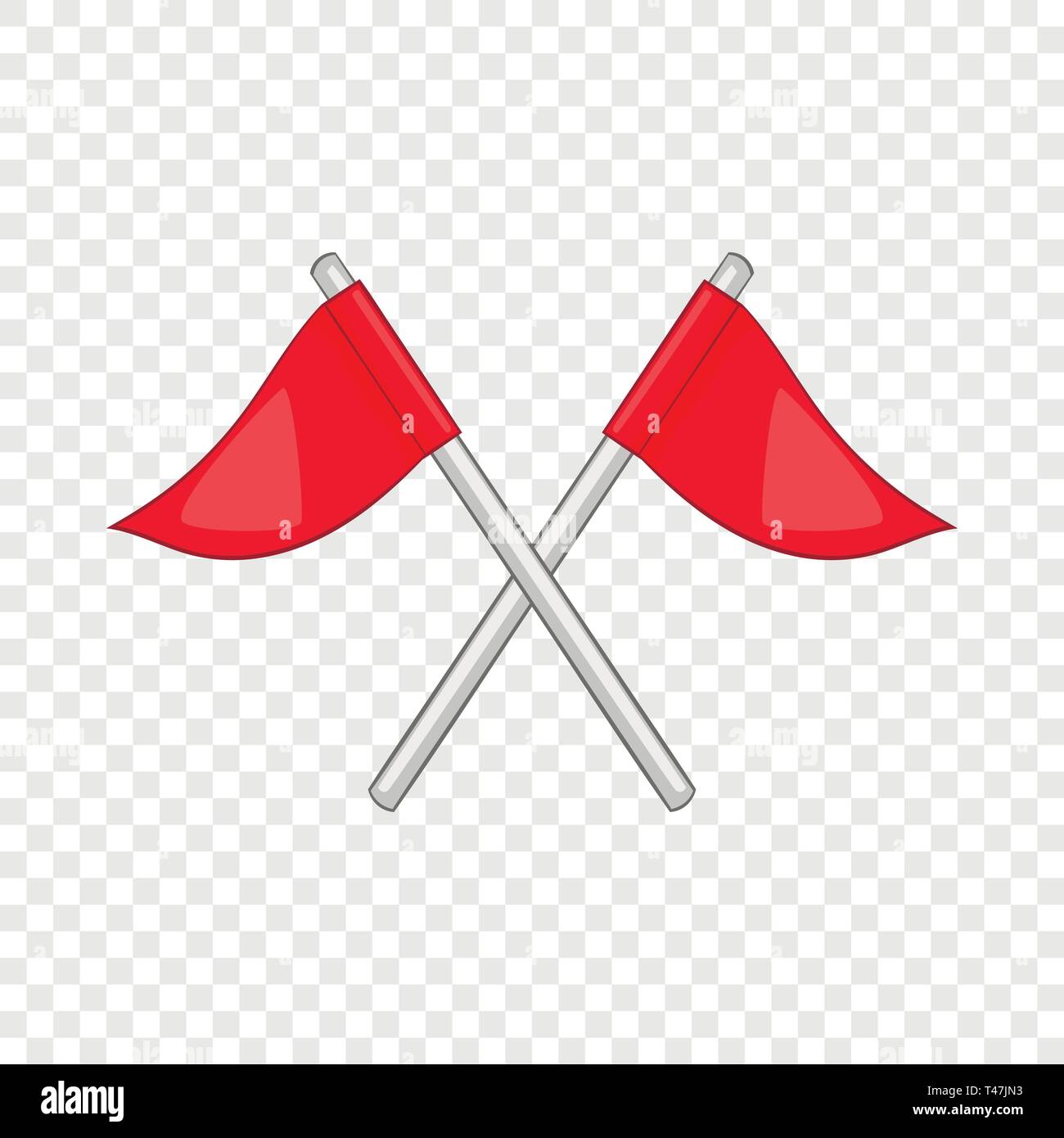 Flags of golf course icon, cartoon style Stock Vector Image & Art - Alamy