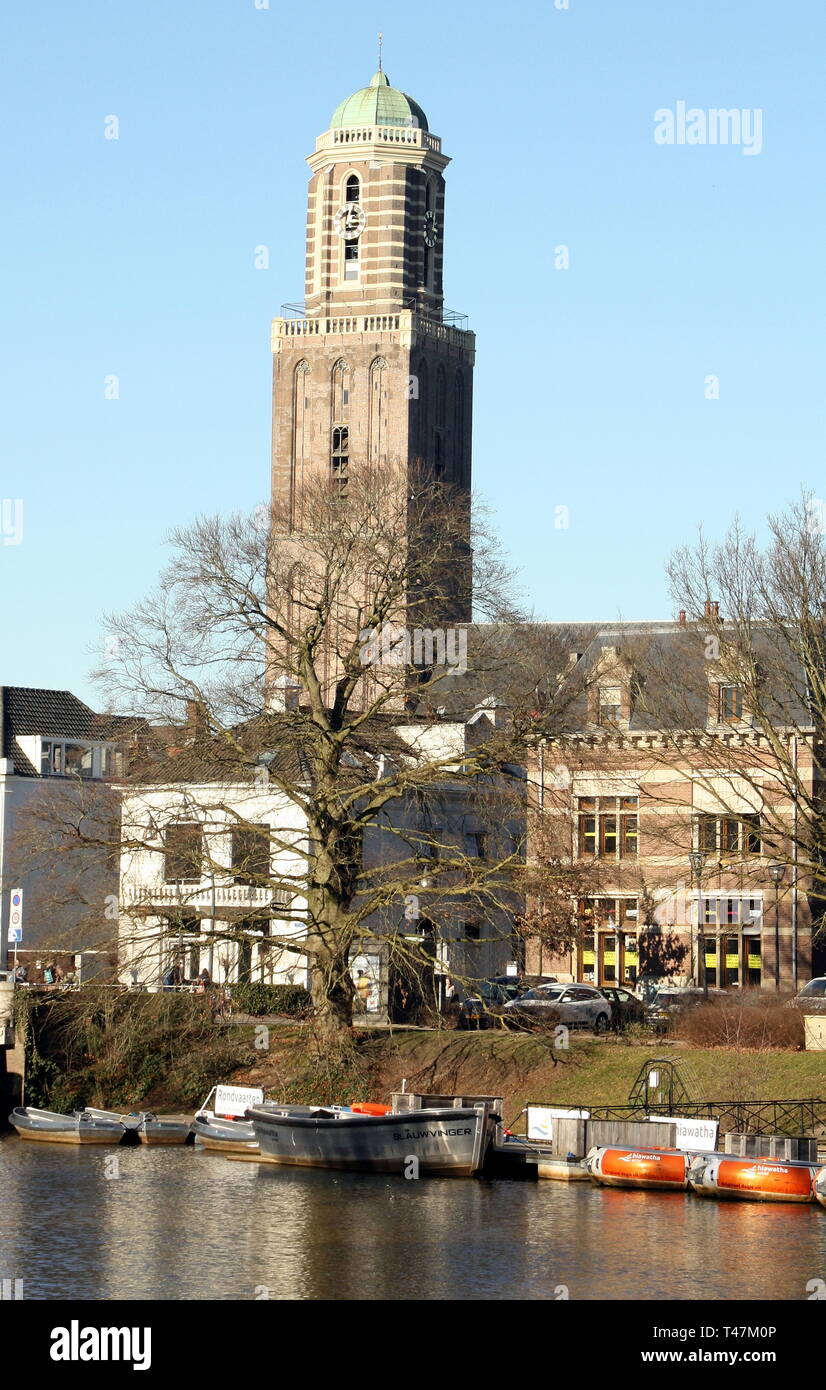 Tower of the Our Lady Basilica (peperbus) from 1454 in the city of ...