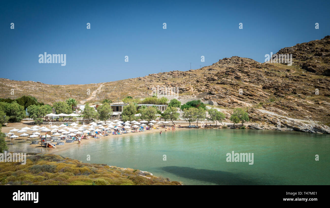 Monastiri beach in Paros island, Greece. Beautiful and famous beach of ...