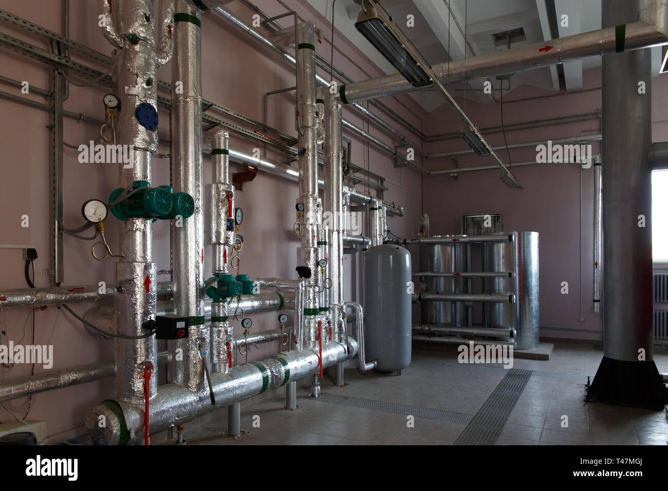Inside view of the heating unit in the recycling plant Stock Photo - Alamy