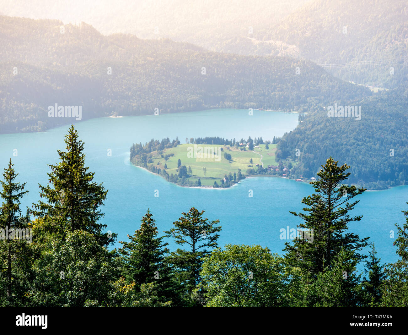 Image of the Walchensee a lake in Bavaria, Germany Stock Photo - Alamy