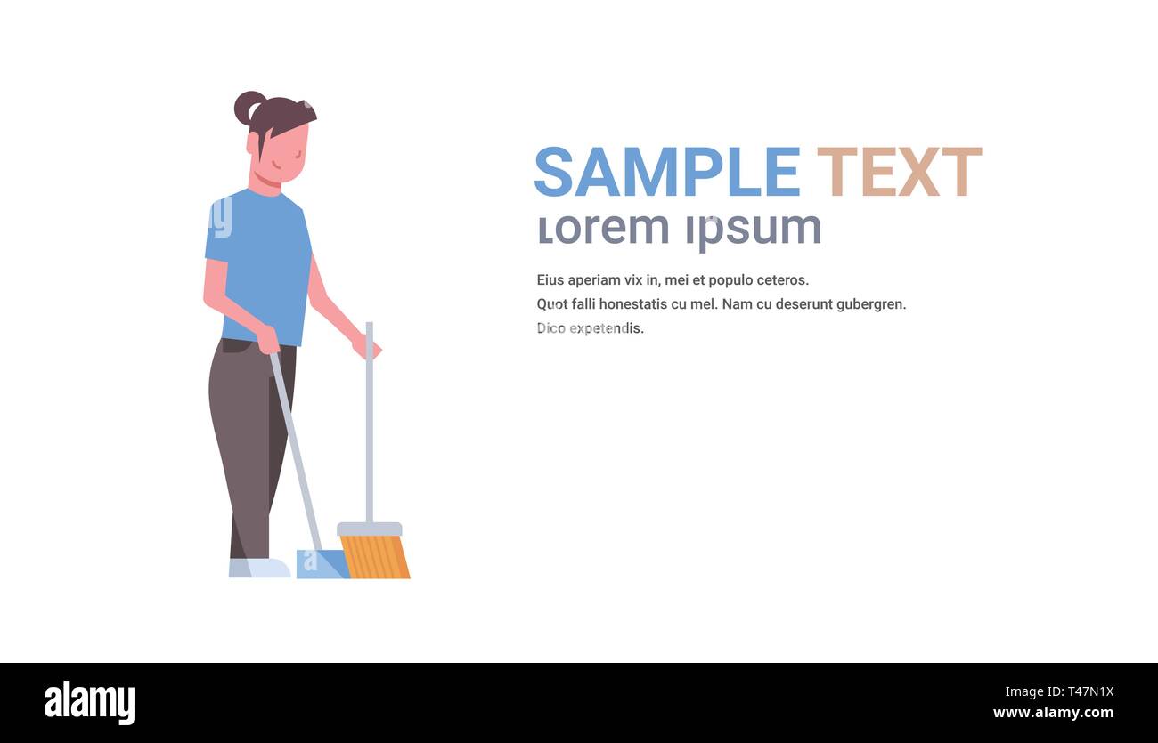 Sweeping lady Stock Vector Images - Alamy