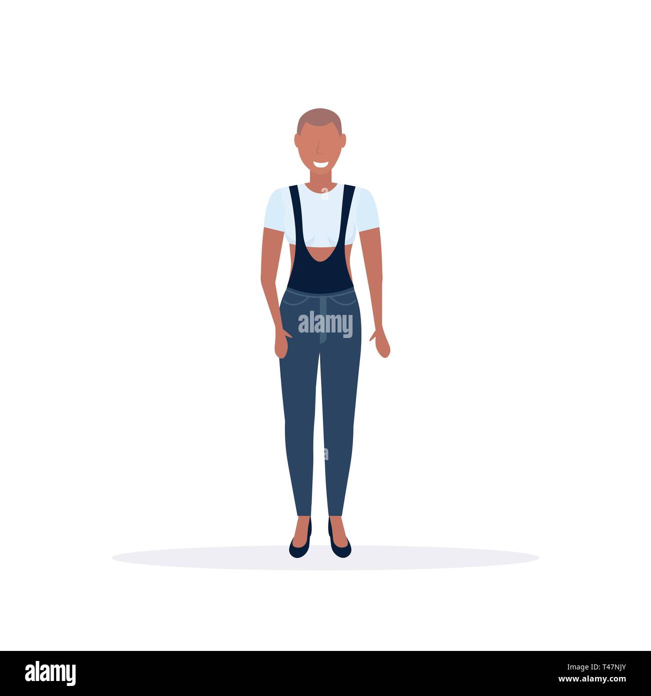 Short Haired Black Woman Stock Vector Images Alamy