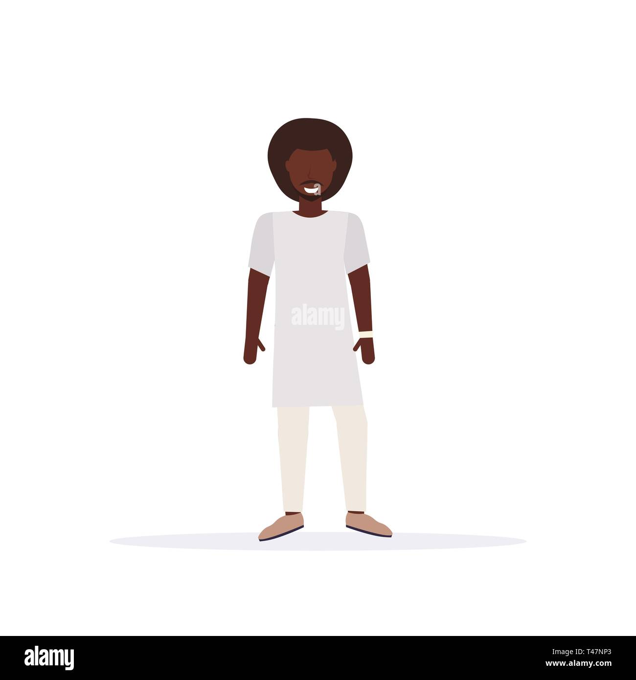 Cartoon Man Standing Side