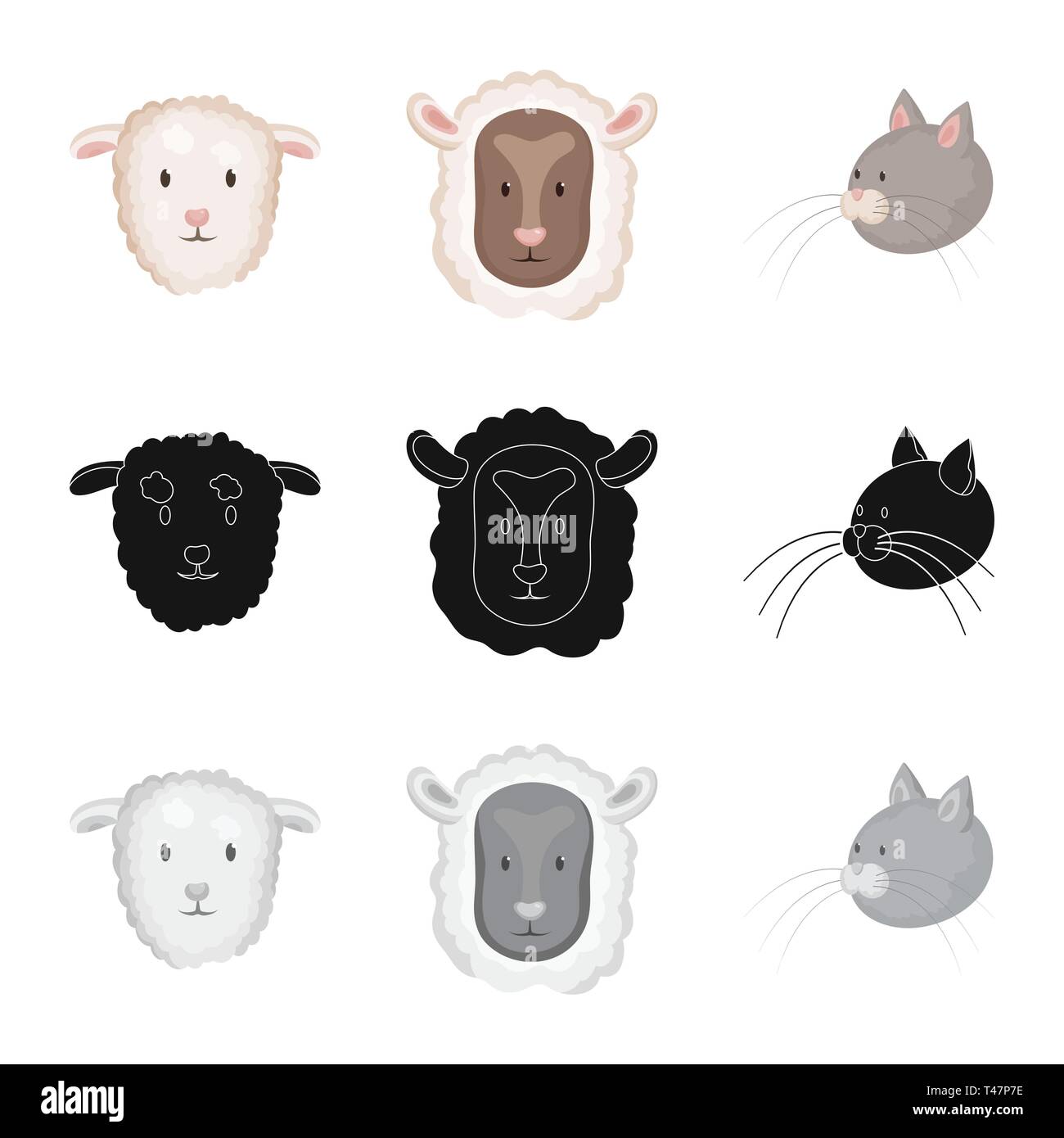 Vector design of agriculture and breeding icon. Collection of ...