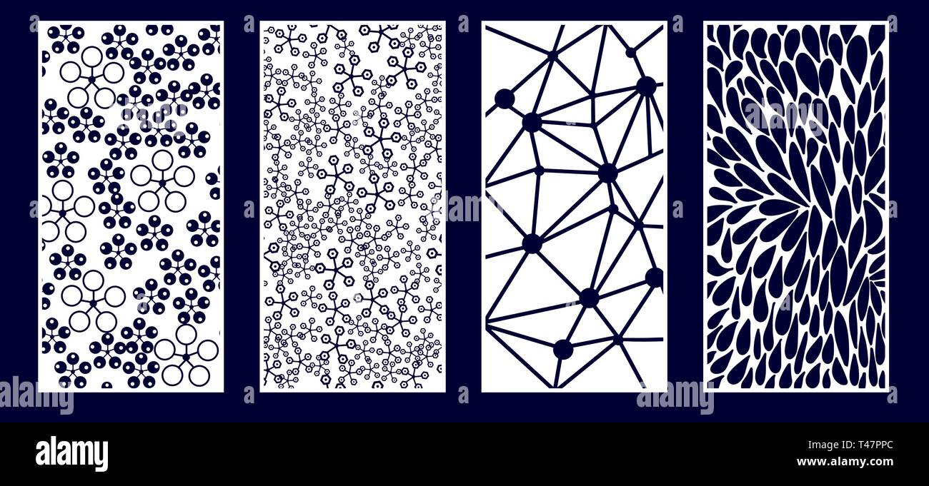 Set of Decorative laser cut panels Stock Vector Image & Art - Alamy