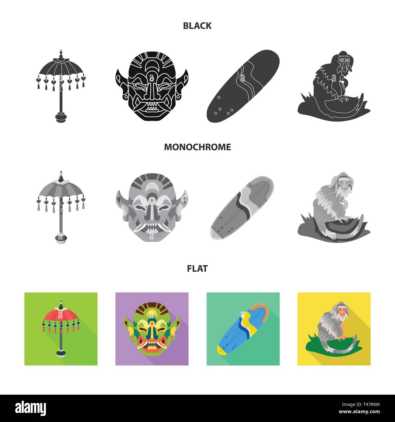 beach,mask,surfboard,monkey,umbrella,indonesian,surf,animal,heat ...