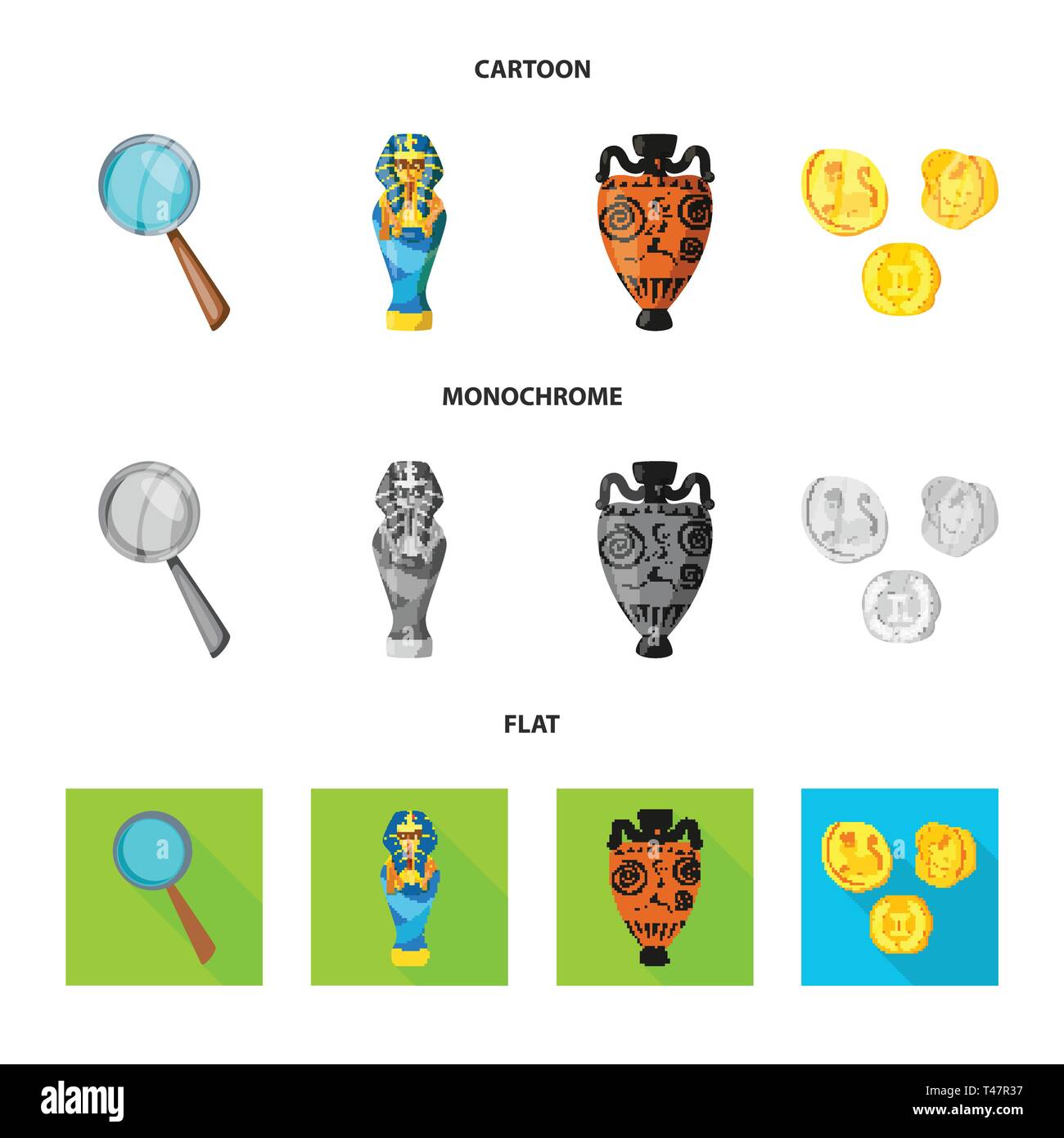 lens,sarcophagus,amphora,coins,glass,pharaoh,artifact,antique,tool ...