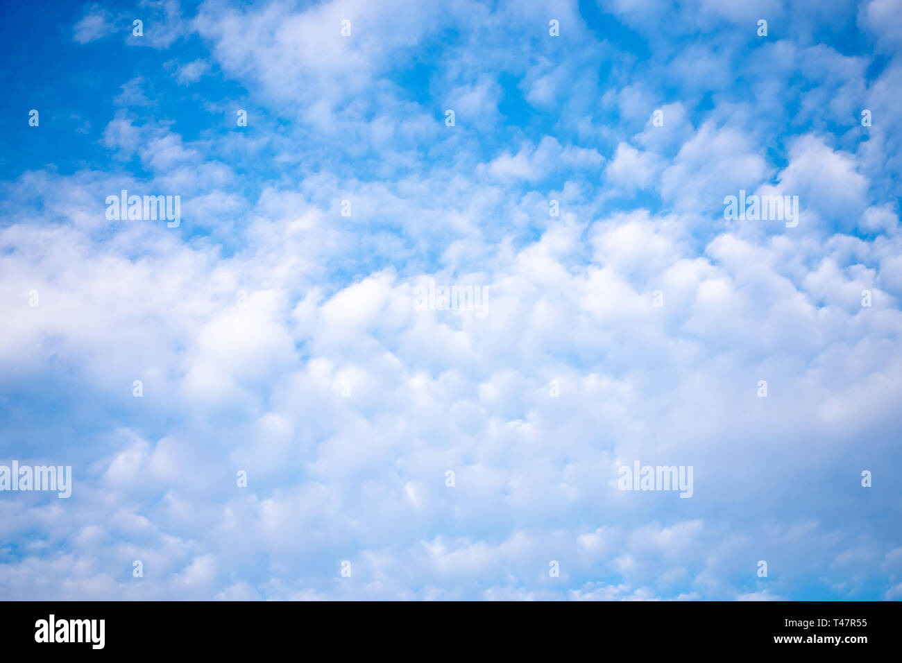 Cloudy clear blue summer sky nature background Stock Photo - Alamy