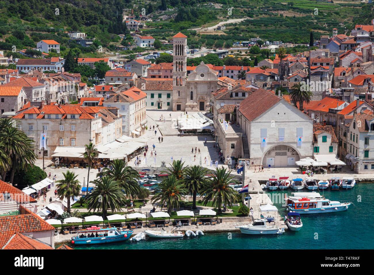 View of the cathedral Sveti Stjepana at Trg Svetog Stjepana and Arsenal ...