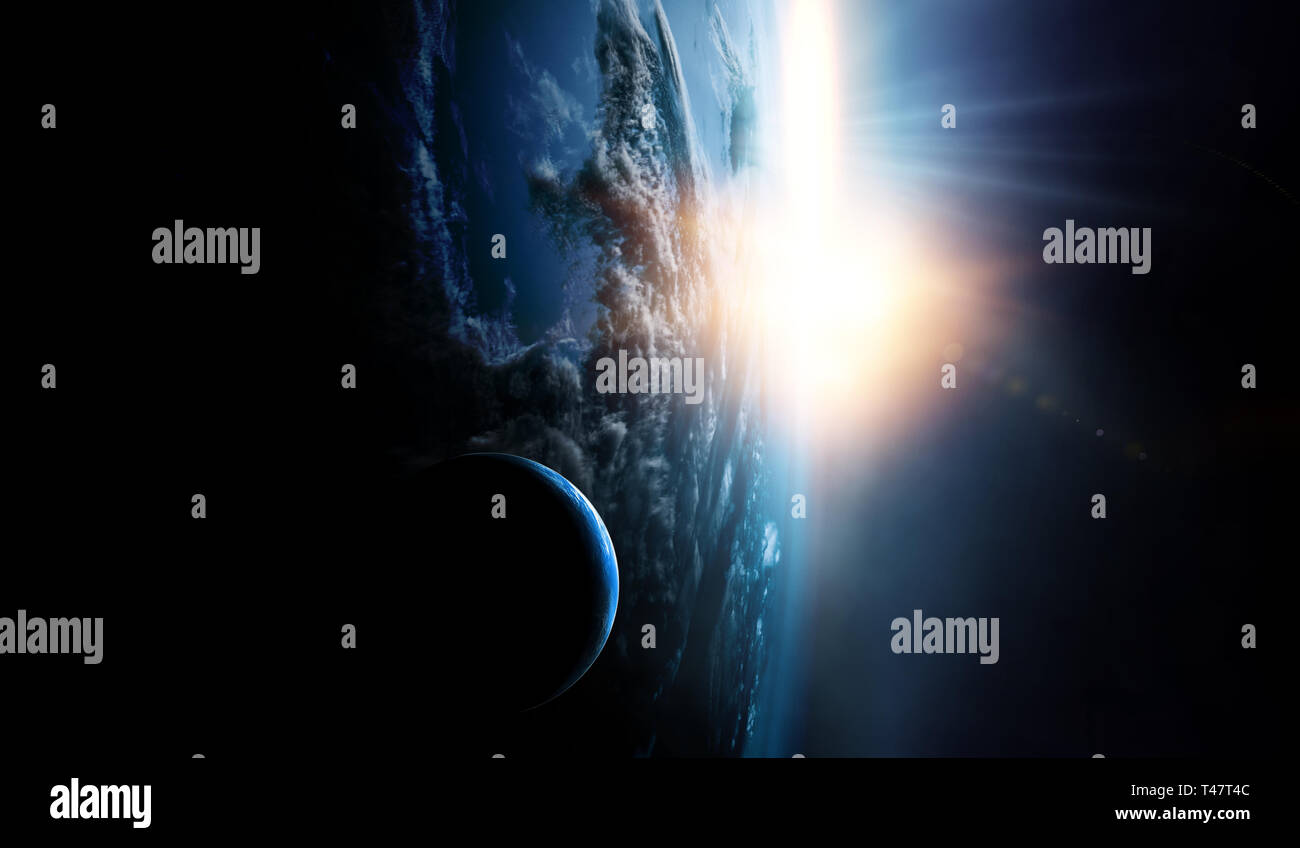 Deep space beauty. Planet orbit Stock Photo - Alamy