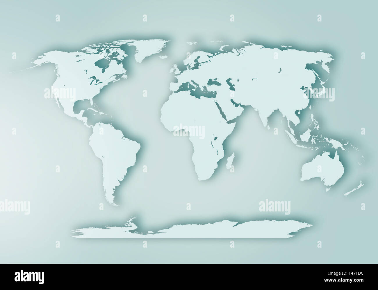 Simple world map outline hi-res stock photography and images - Alamy