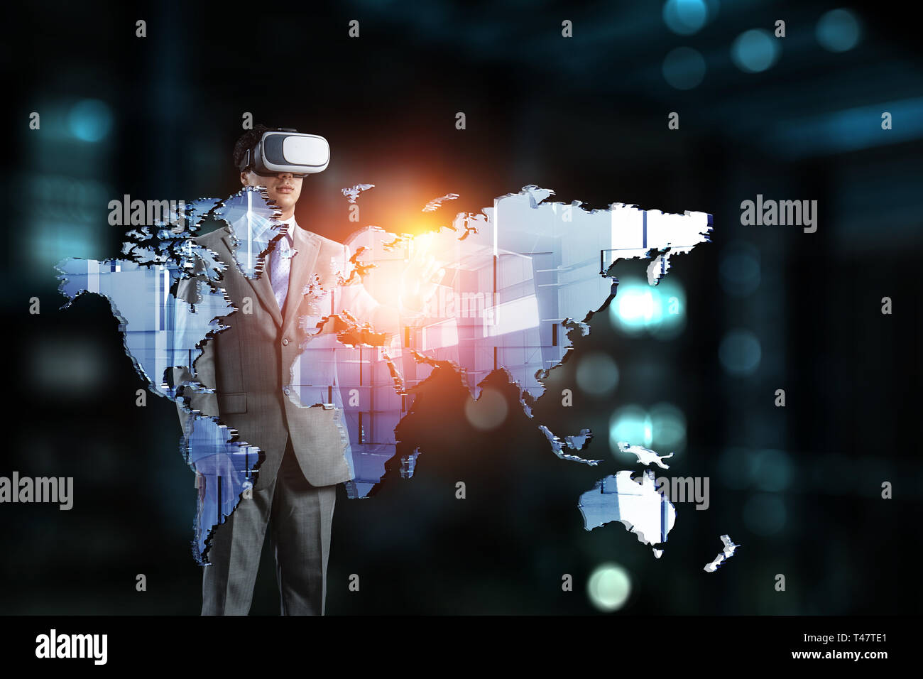 Virtual reality experience. Technologies of the future Stock Photo - Alamy