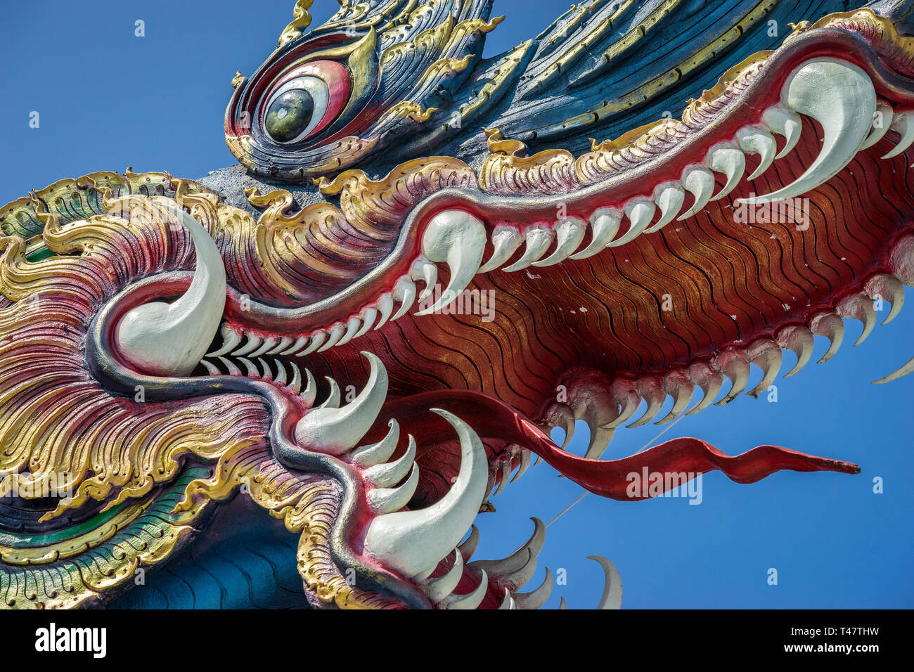 Carved wooden dragon hi-res stock photography and images - Alamy
