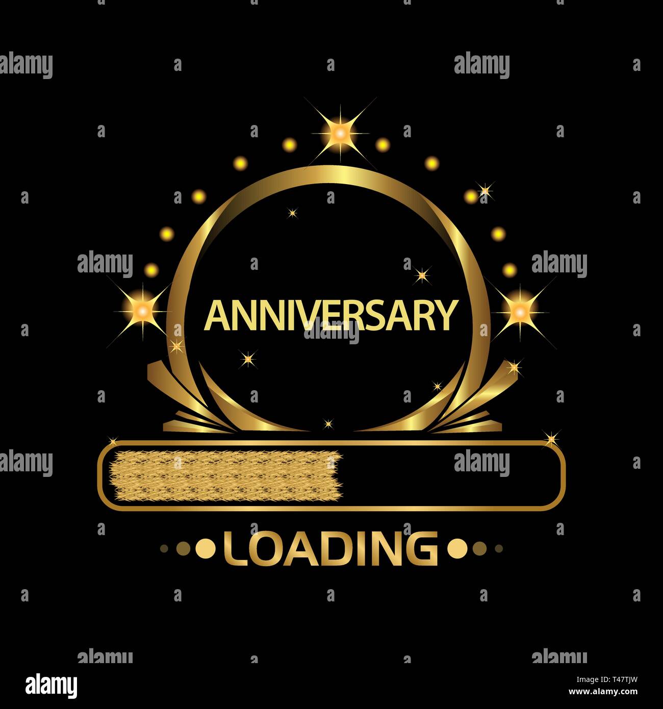 Anniversary is loading. anniversary template design for web, game ...