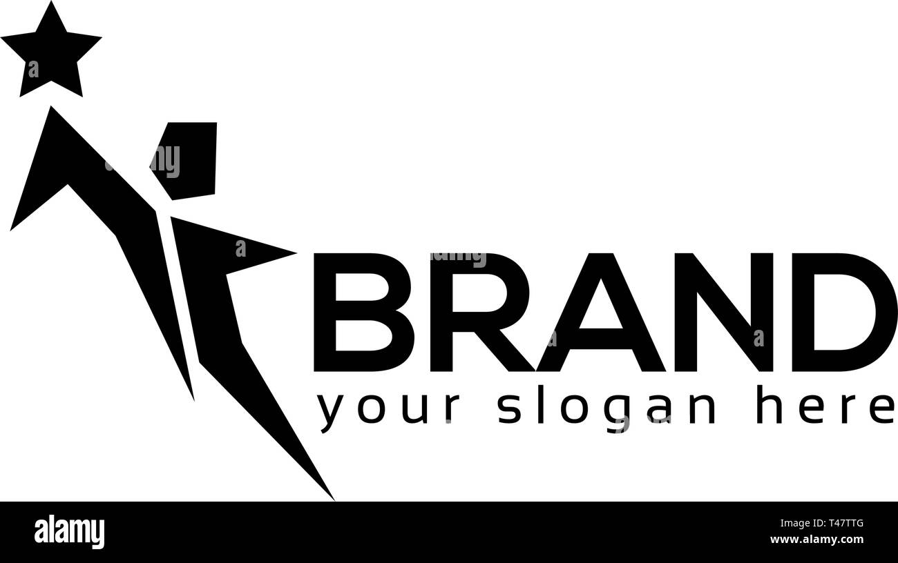 Human Logo stock logo template. Vector illustration on white background ...