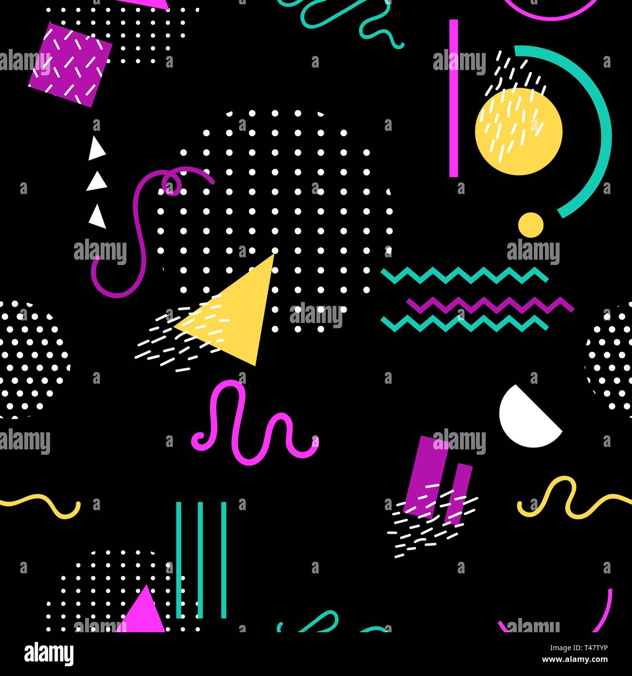1980s vector geometric shapes hi-res stock photography and images - Alamy
