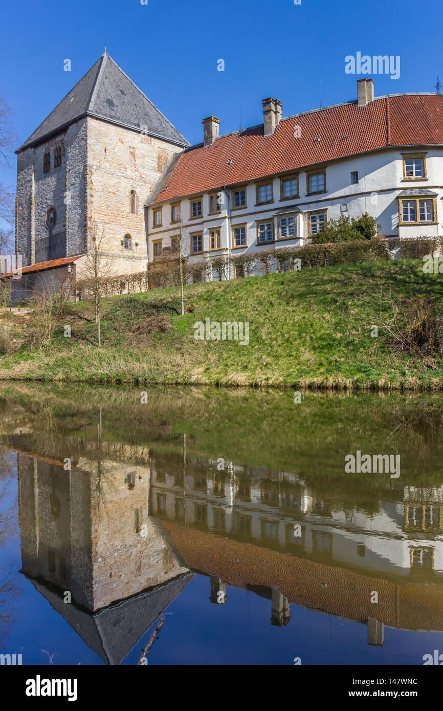 Castle Rheda with reflection in the pond in Germany Stock Photo - Alamy