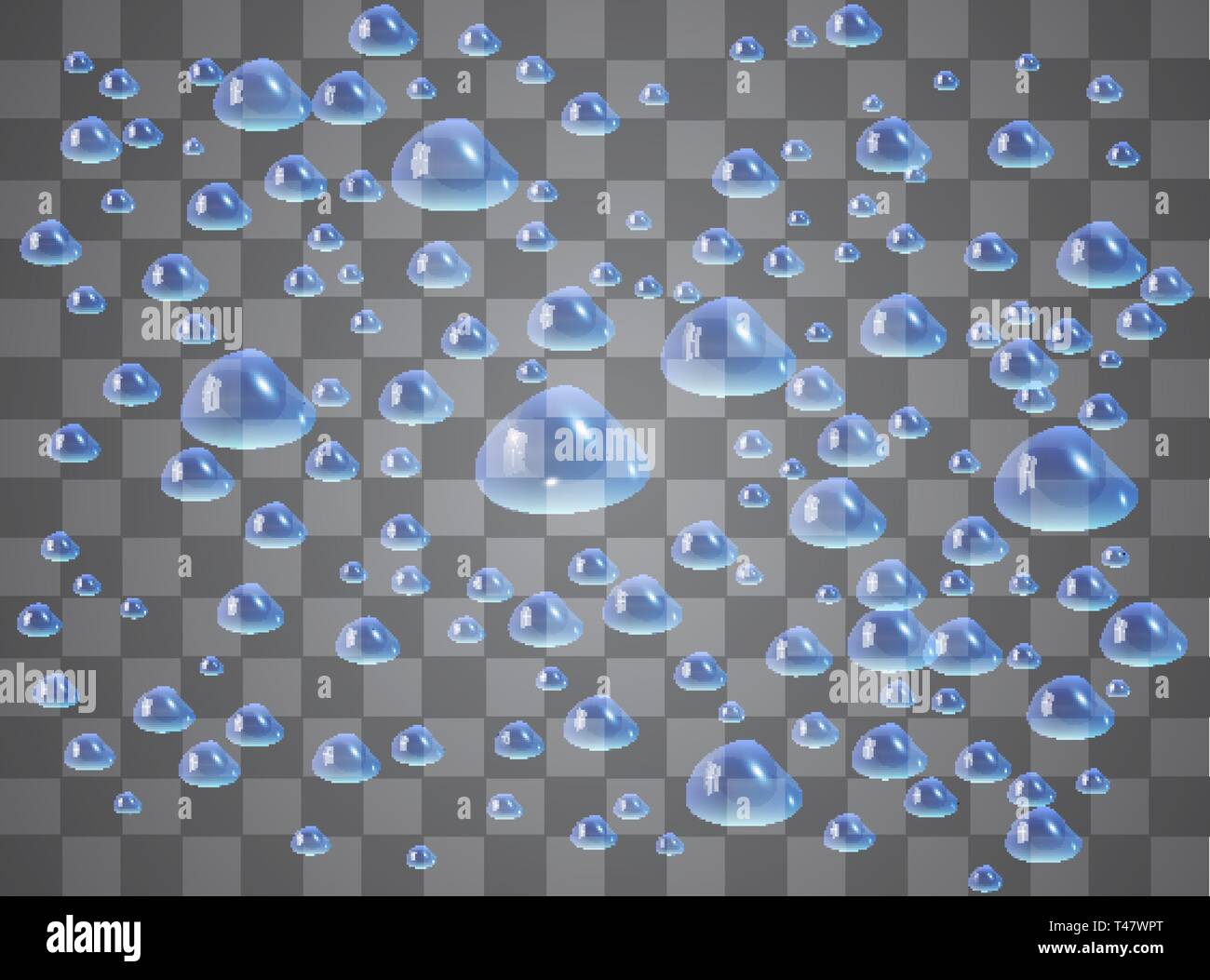 Water drops. Raindrops or showers, condensation on the glass. dew after ...