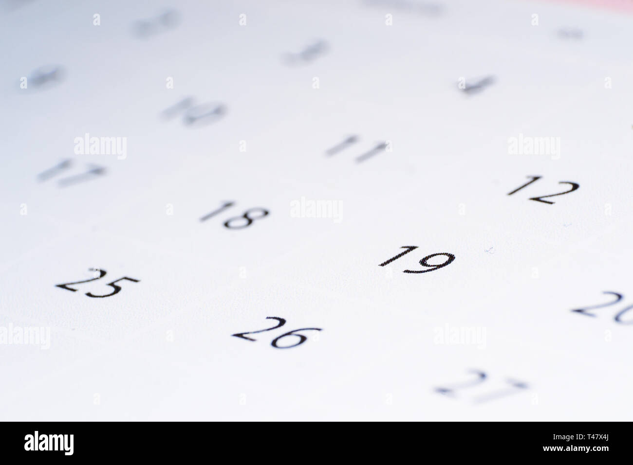 random numbers on abstract calendar Stock Photo - Alamy
