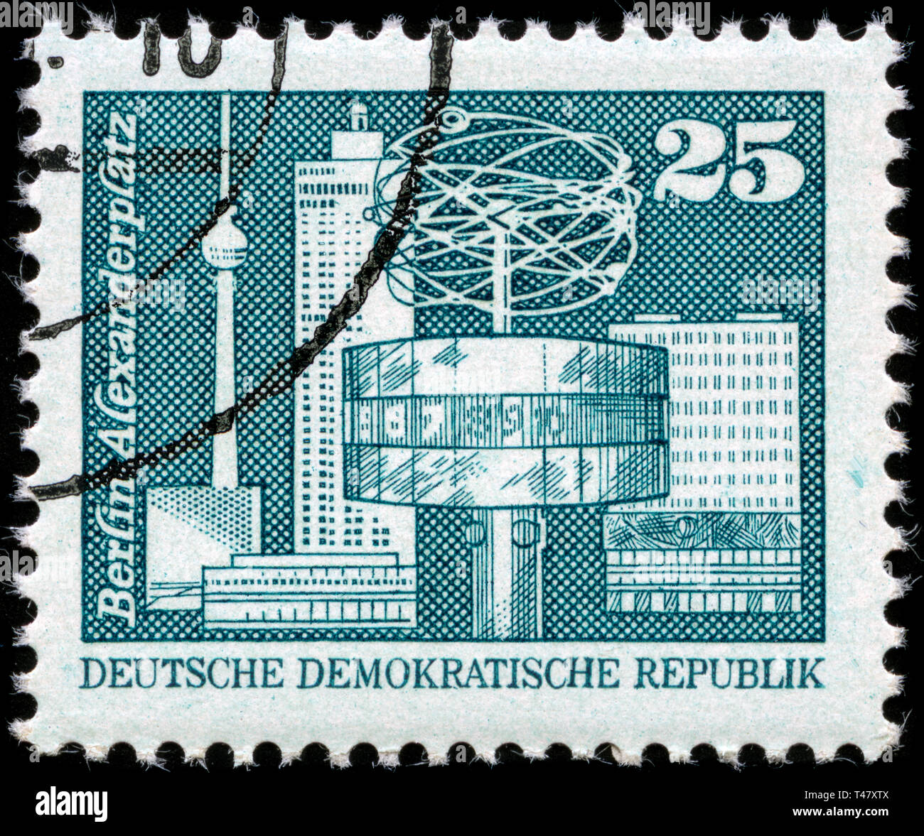 Postage stamp from East Germany (DDR) in the Construction in the GDR ...