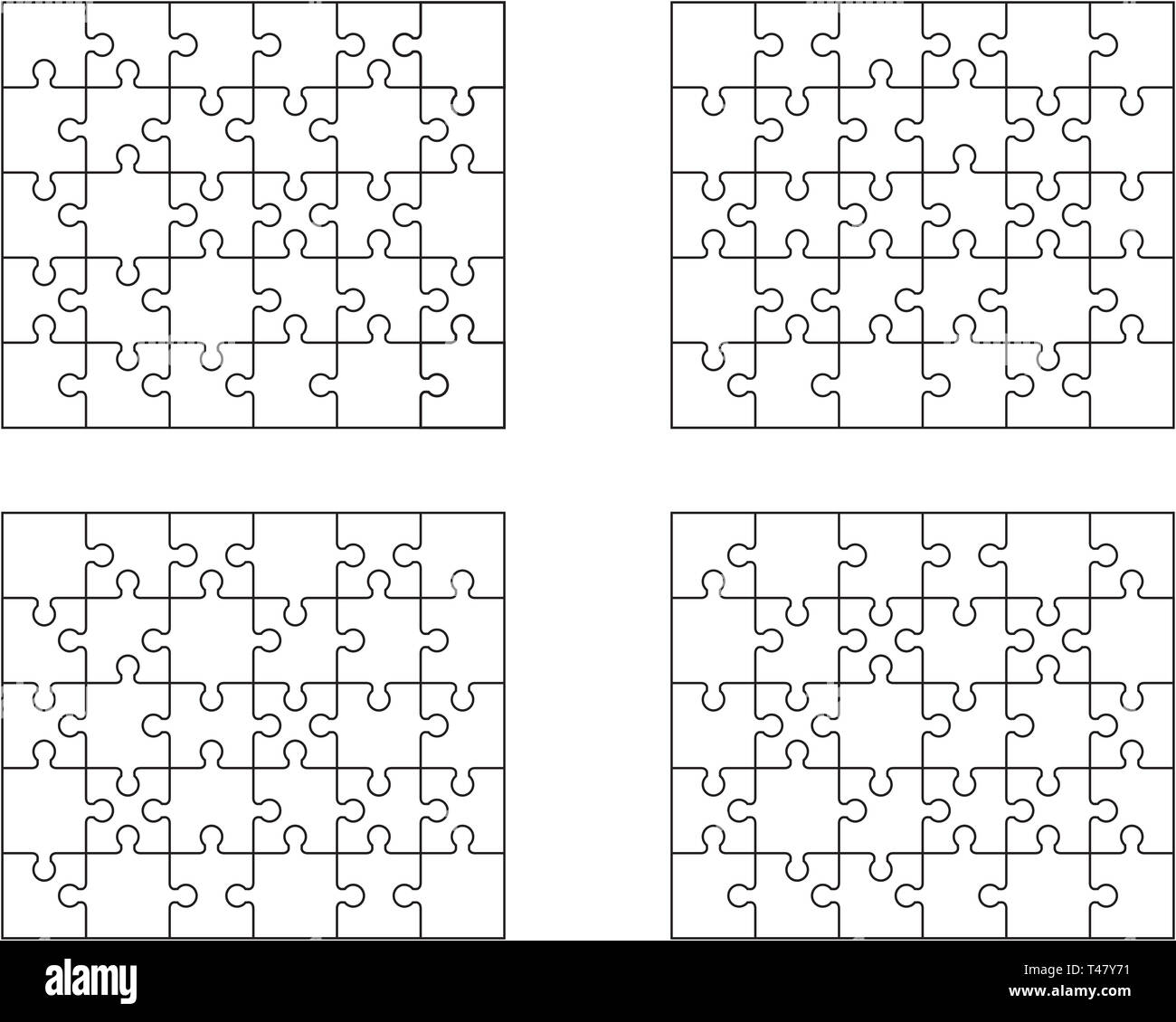 Four jigsaw puzzle pieces together hi-res stock photography and images ...