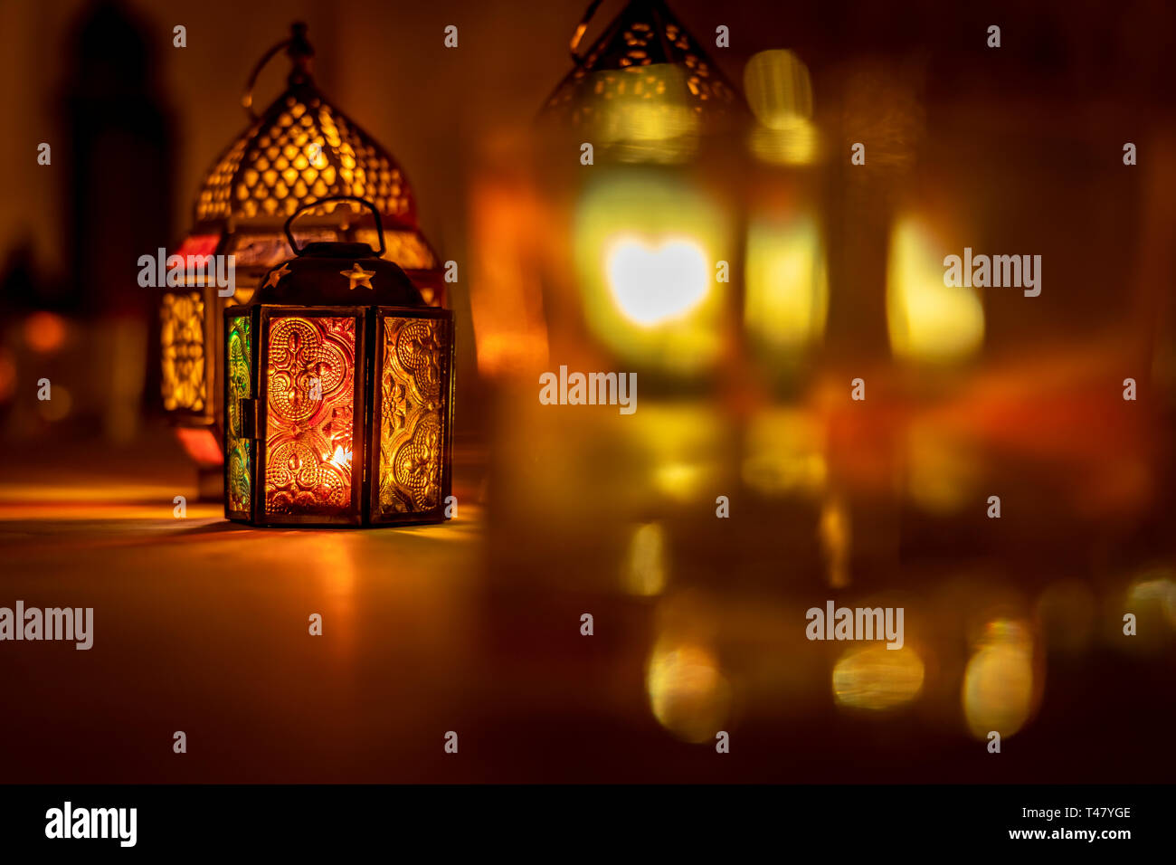 Eid lights displayed in a courtyard can be used as Ramadan or Eid ...