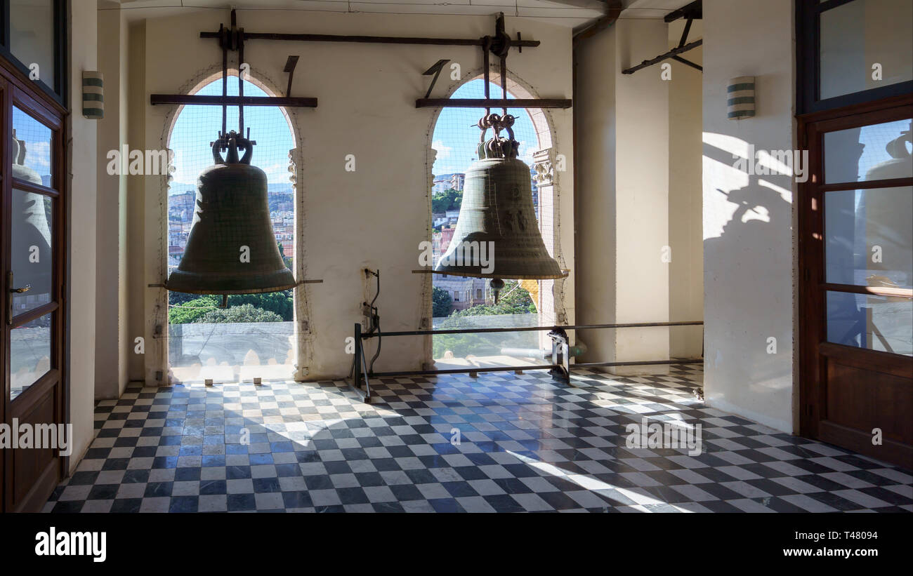 MESSINA, ITALY - NOVEMBER 06, 2018 - Decorations and interior golden ...