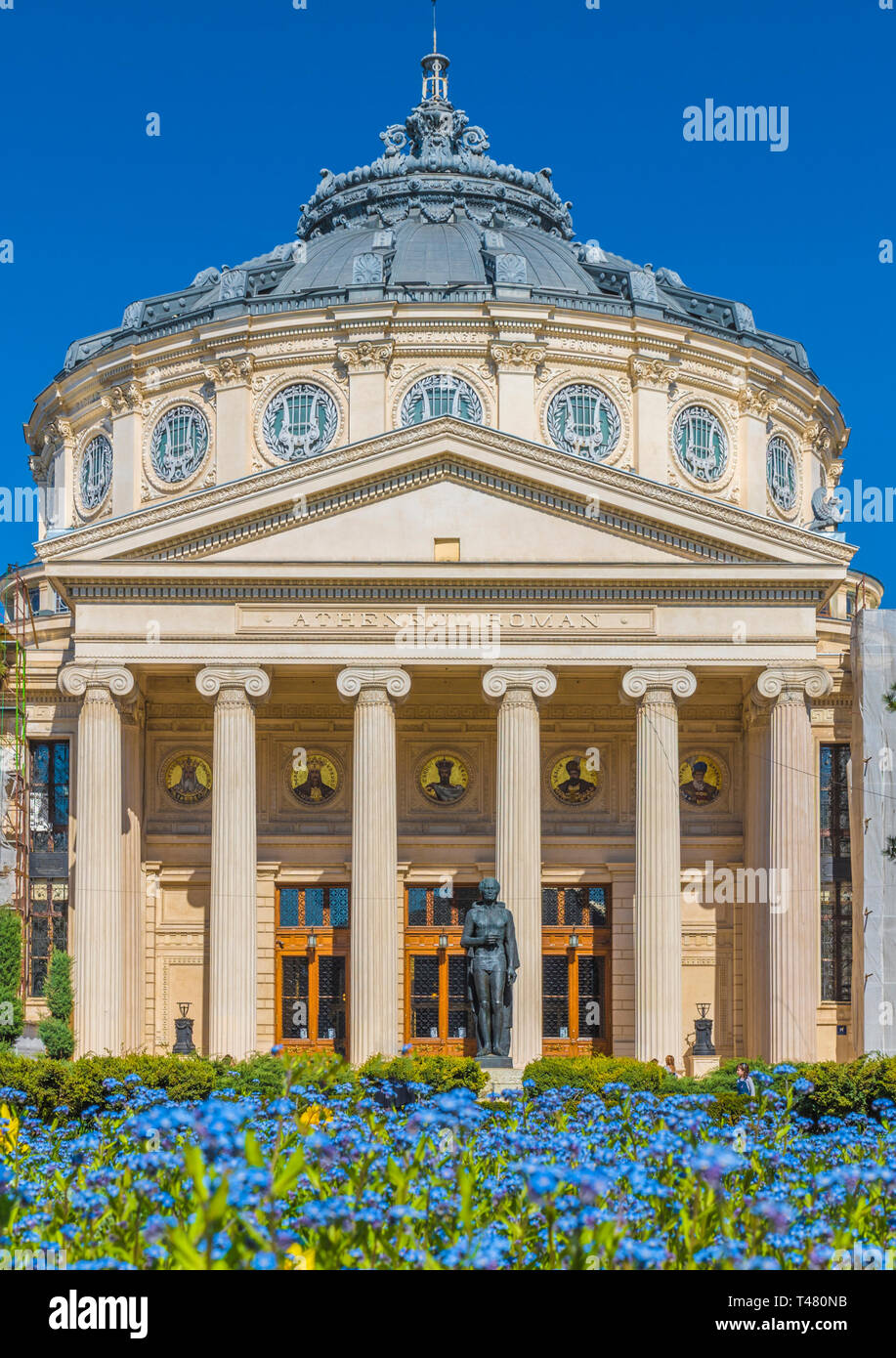 Romanian Atheneum, Bucharest landmark, Romania Stock Photo - Alamy