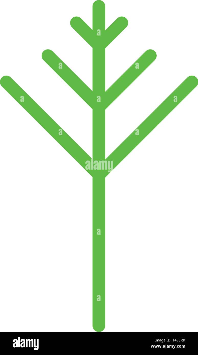 Simple Green Tree icon. Vector illustration isolated on white ...