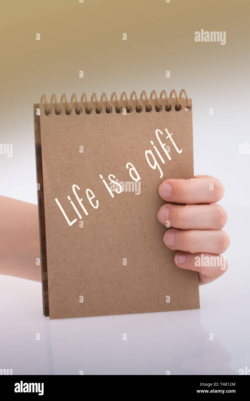 Motivational quotes wording Each dayis a gifts Stock Photo - Alamy