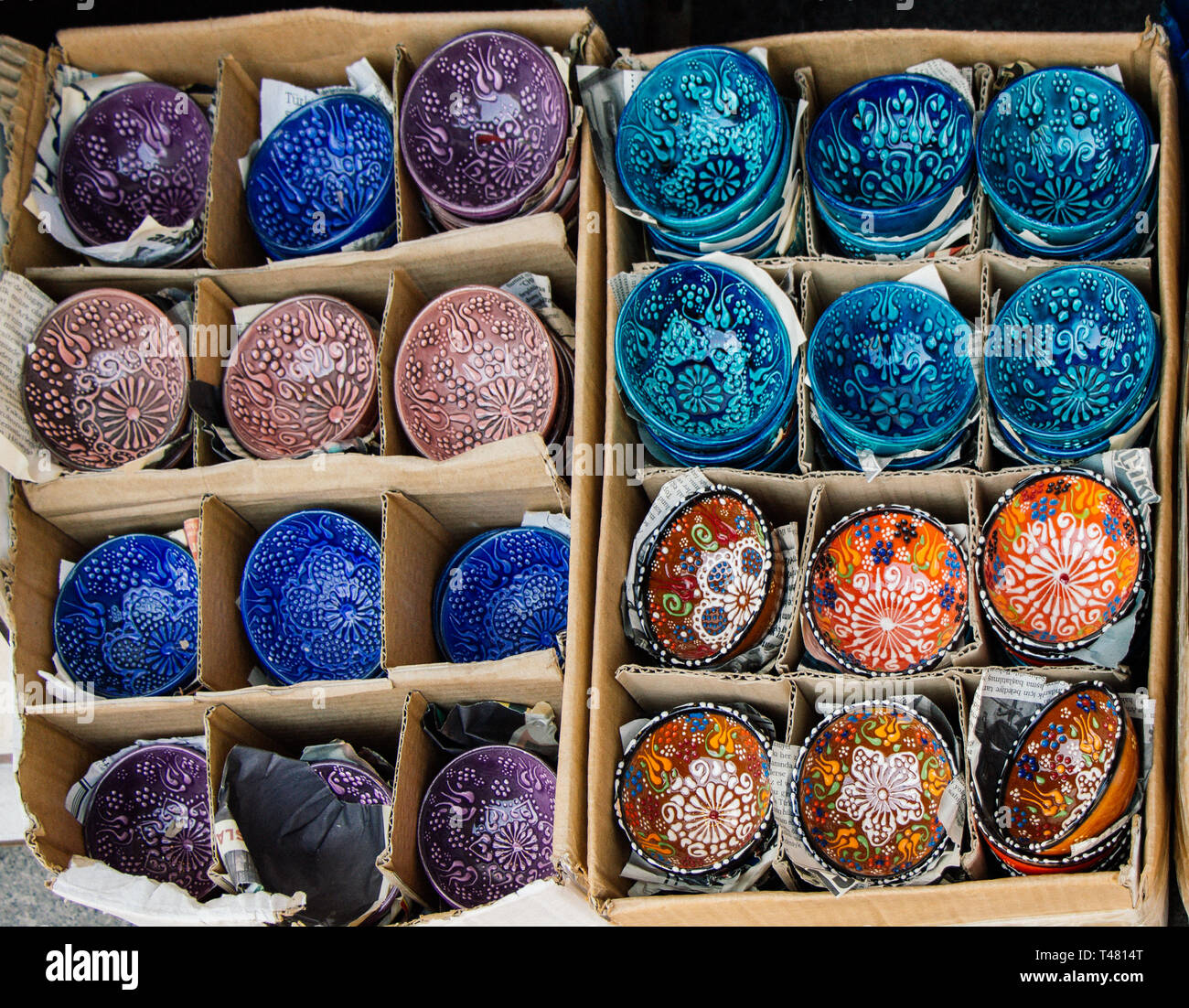 Traditional turkish ceramic plates in hi-res stock photography and ...