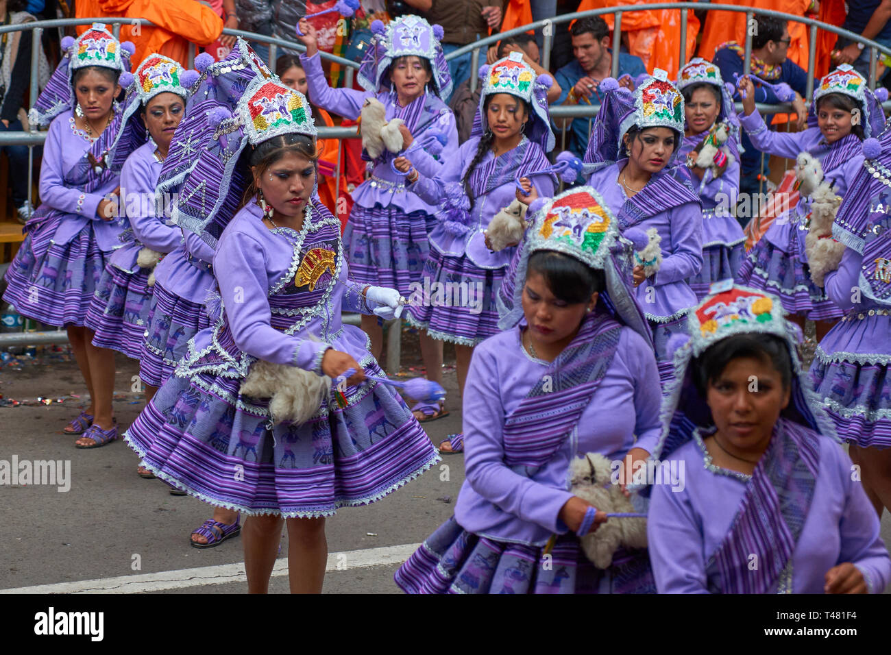Llamerada dancers in ornate costumes performing as they parade through ...