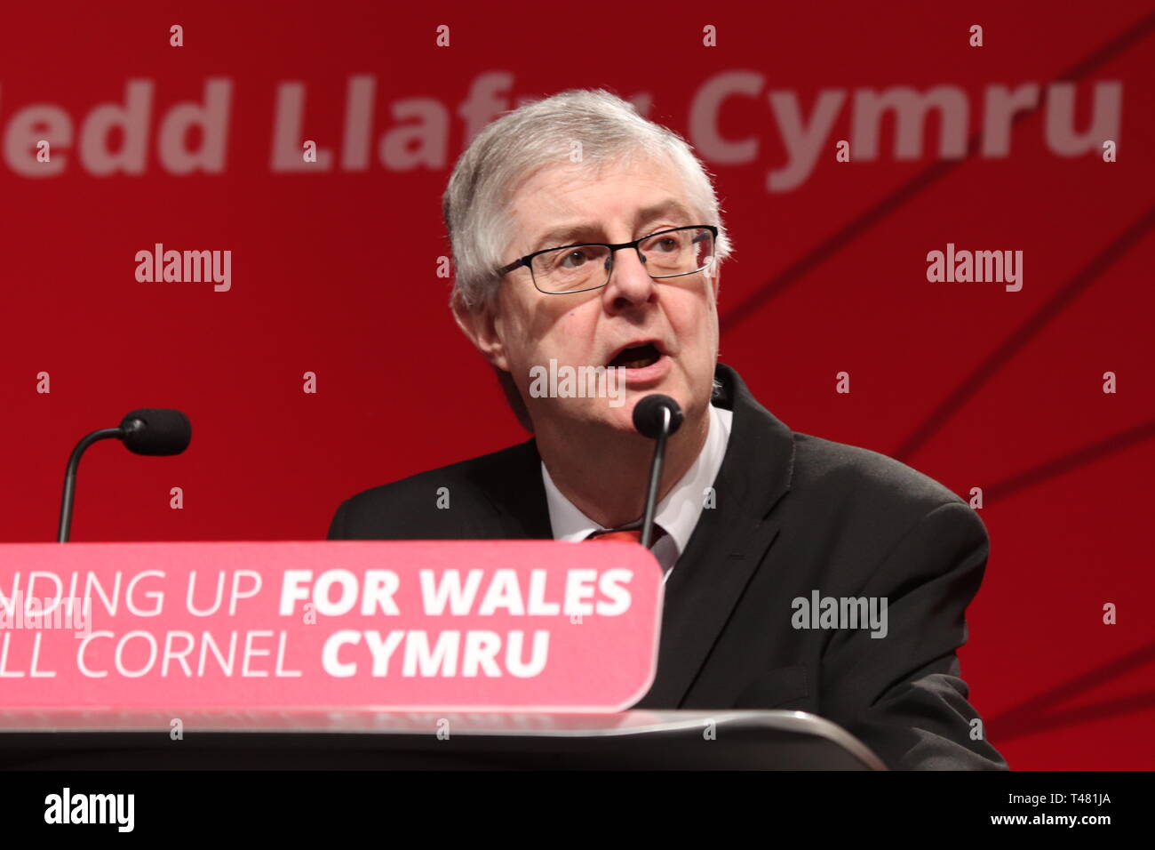 Welsh labour leader Mark Drakeford addresses labour delegates at the ...