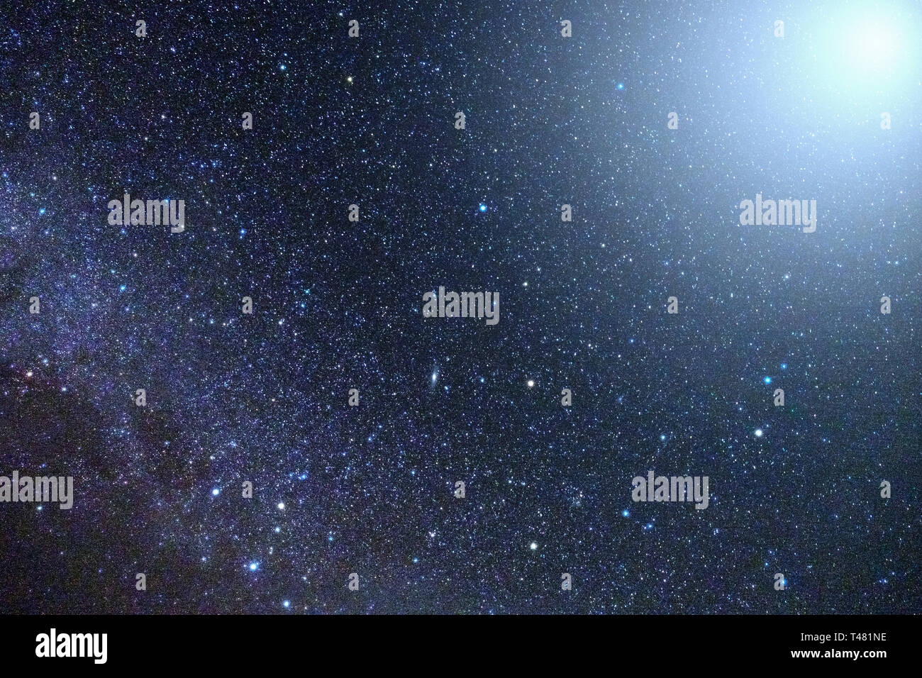 Stars in the night sky brightly shine Stock Photo - Alamy