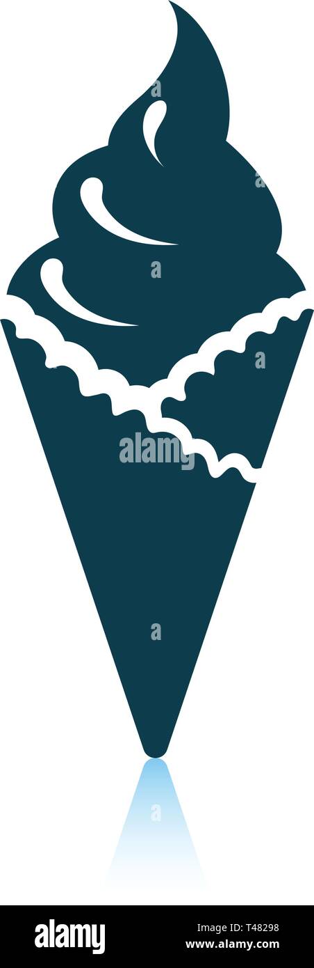 Ice cream icon. Shadow reflection design. Vector illustration Stock ...