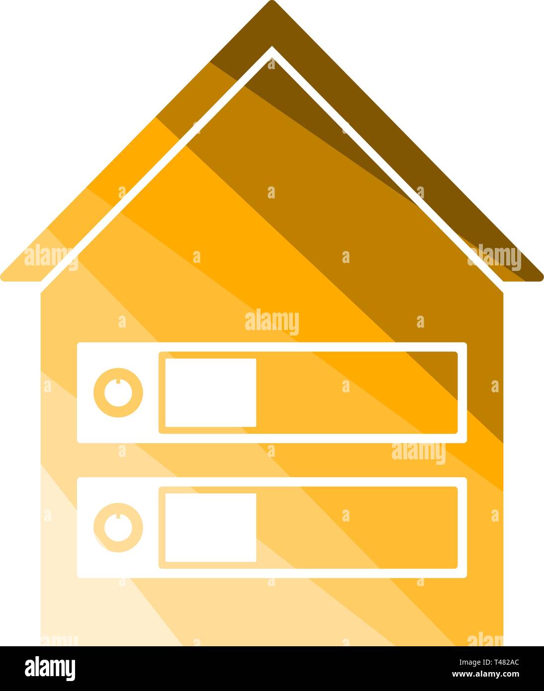 Datacenter Icon. Flat Color Ladder Design. Vector Illustration Stock ...