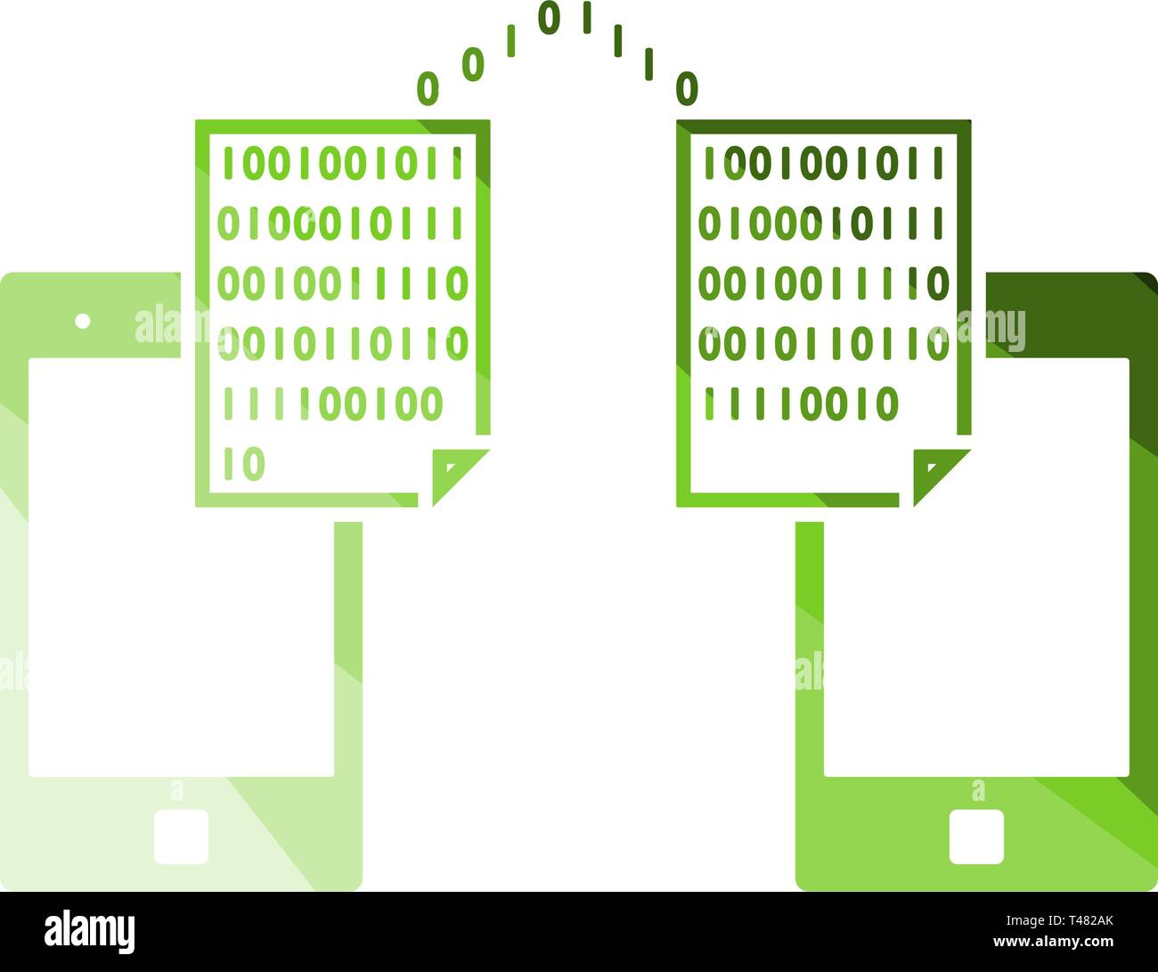 Exchanging Data Icon. Flat Color Ladder Design. Vector Illustration Stock Vector Image & Art - Alamy