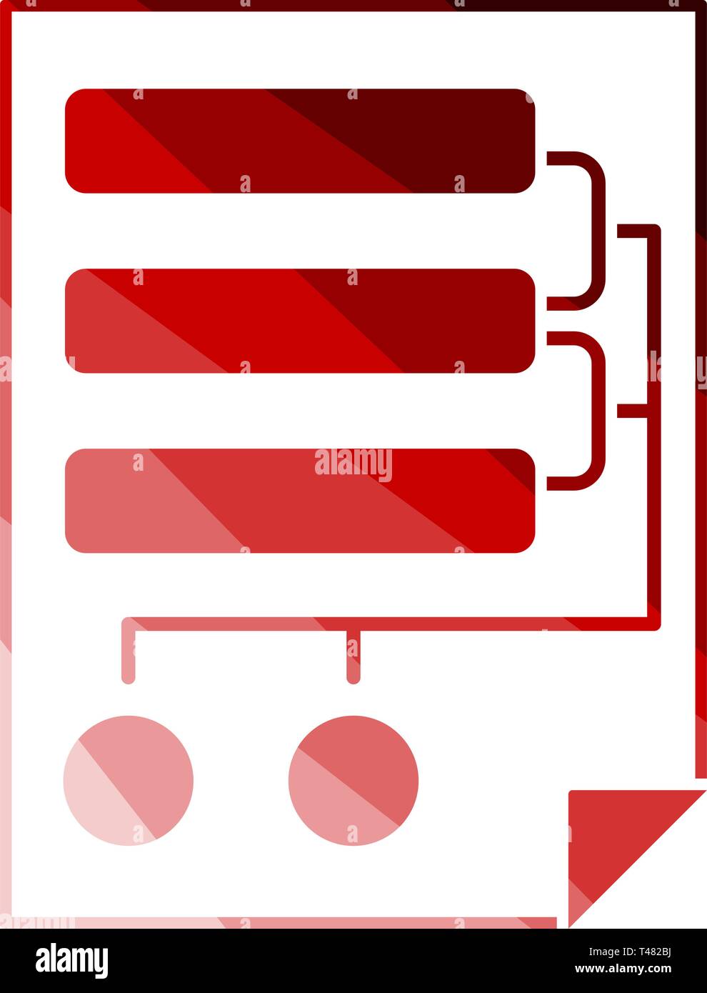 Code Map Icon. Flat Color Ladder Design. Vector Illustration Stock ...