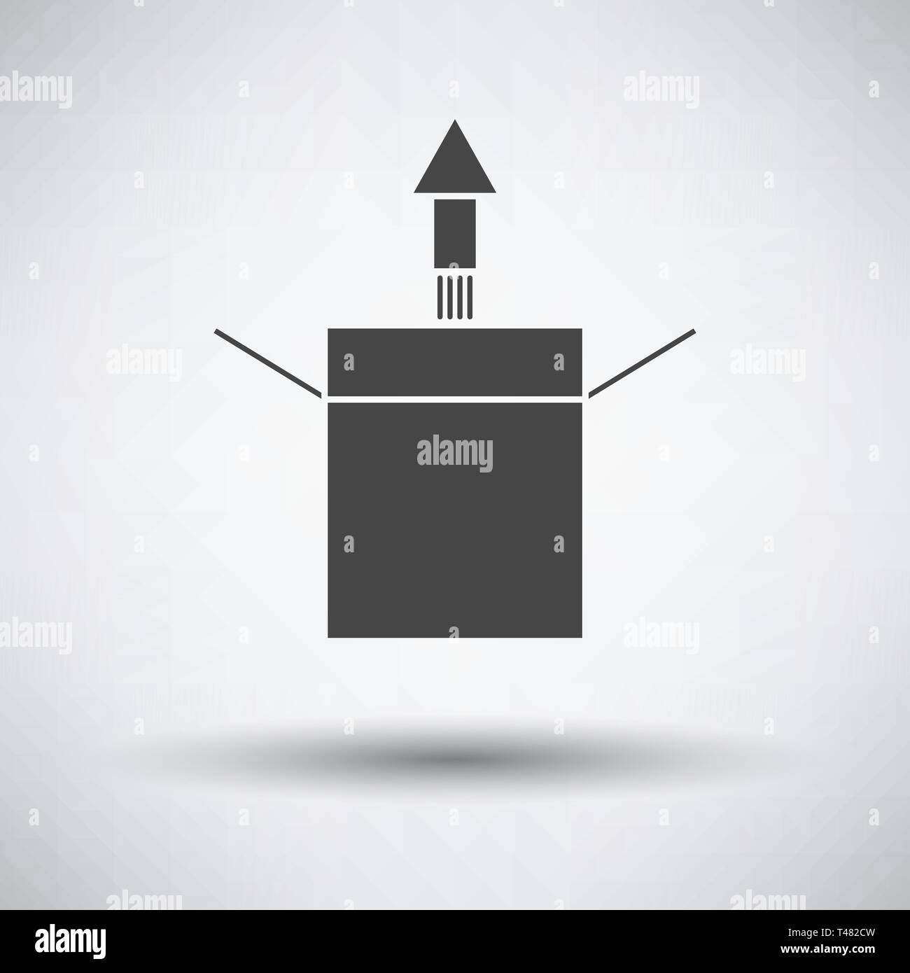 Product Release Icon on gray background, round shadow. Vector ...