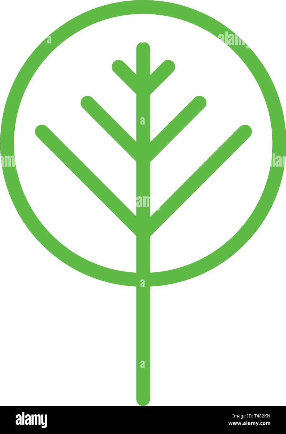 Simple Green Tree icon. Vector illustration isolated on white Stock ...