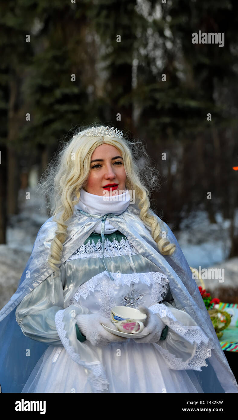 The Marble Queen. Masquerade. Farewell to winter Stock Photo - Alamy