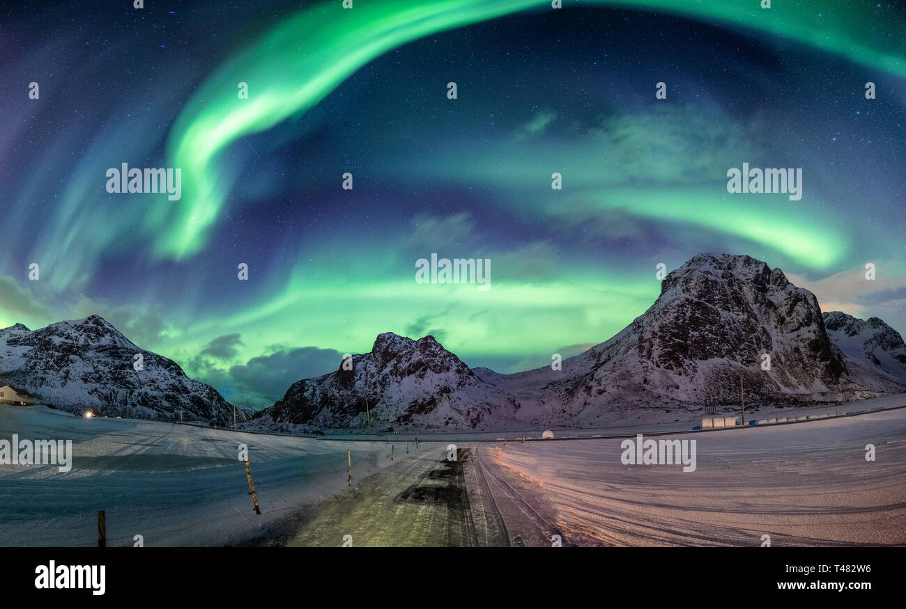 Northern lights explosion on hi-res stock photography and images - Alamy